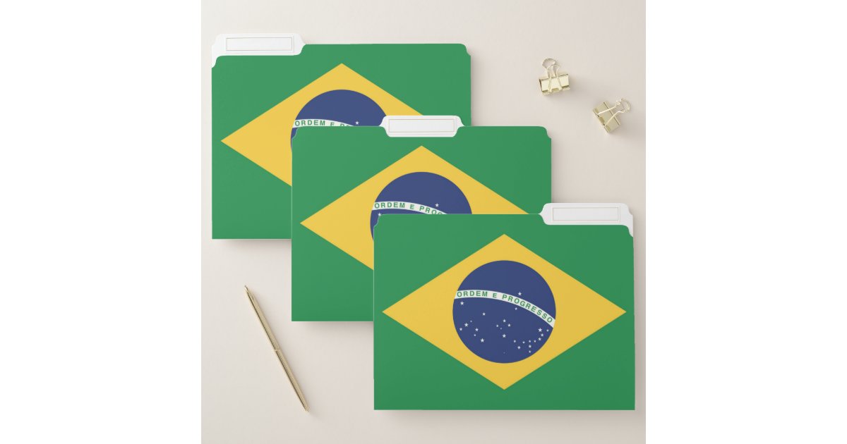 Flag of Brazil File Folder | Zazzle