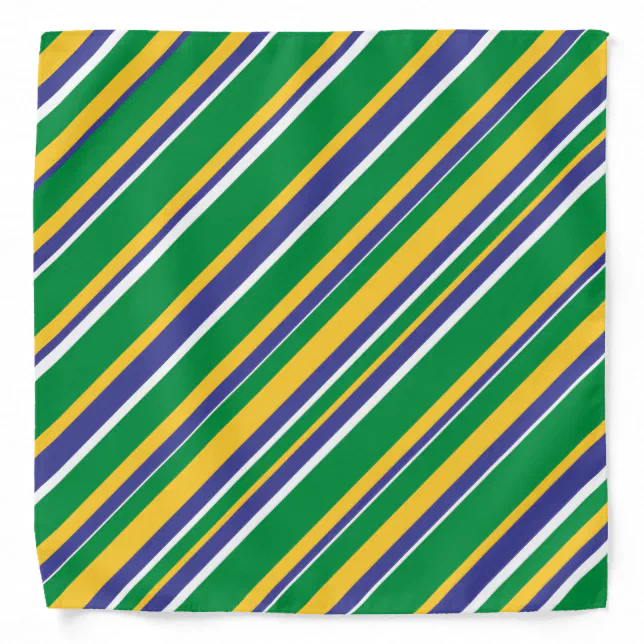 Flag of Brazil Inspired Colored Stripes Pattern Bandana | Zazzle
