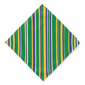 Flag of Brazil Inspired Colored Stripes Pattern Bandana | Zazzle