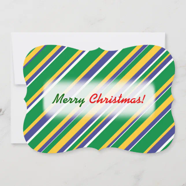 Flag of Brazil Inspired Colored Stripes Pattern Invitation | Zazzle