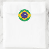 Flag of Brazil, world flags Classic Round Sticker | Zazzle