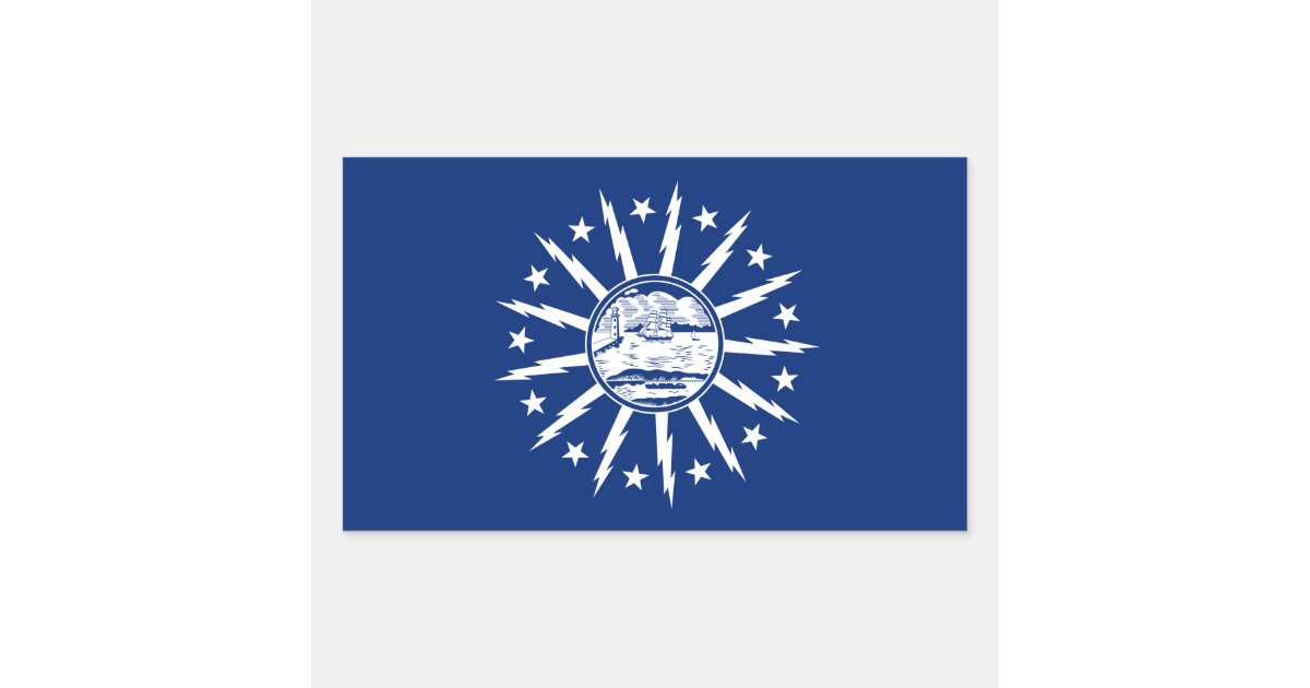 Flag of Buffalo, New York Rectangular Sticker | Zazzle