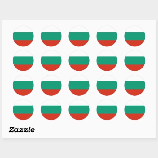 Flag of Bulgaria Classic Round Sticker | Zazzle