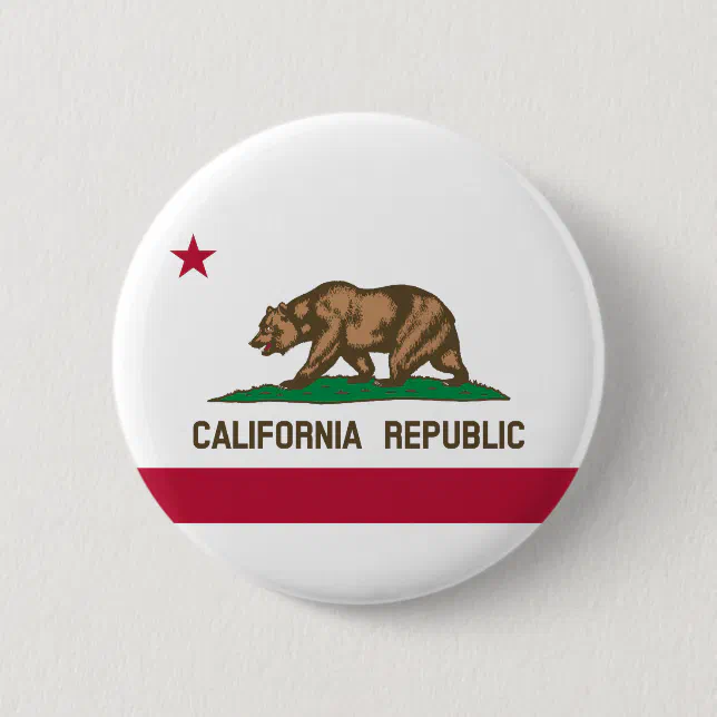 Flag Of California, California flag bottom, Button | Zazzle