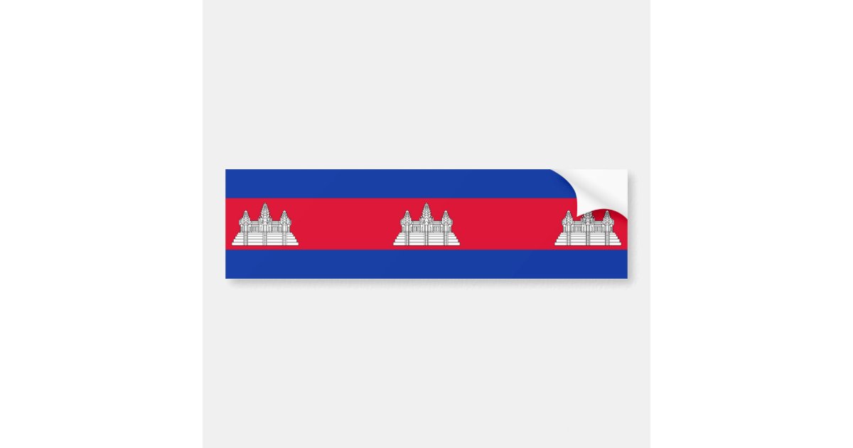 Flag of Cambodia Bumper Sticker | Zazzle