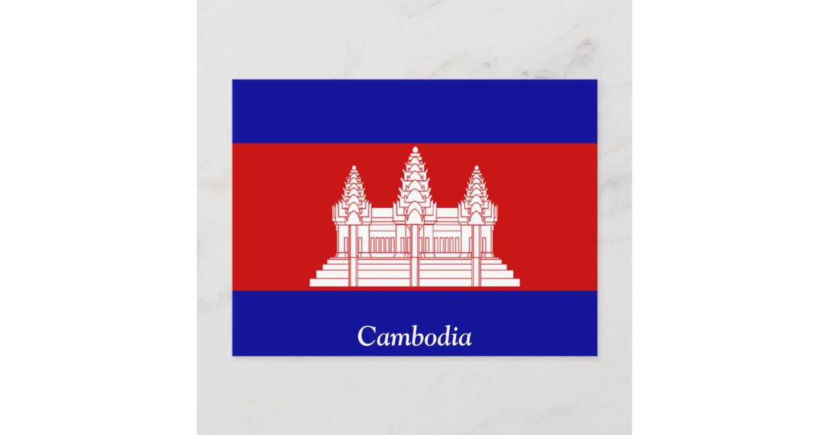 Flag of Cambodia Postcard | Zazzle
