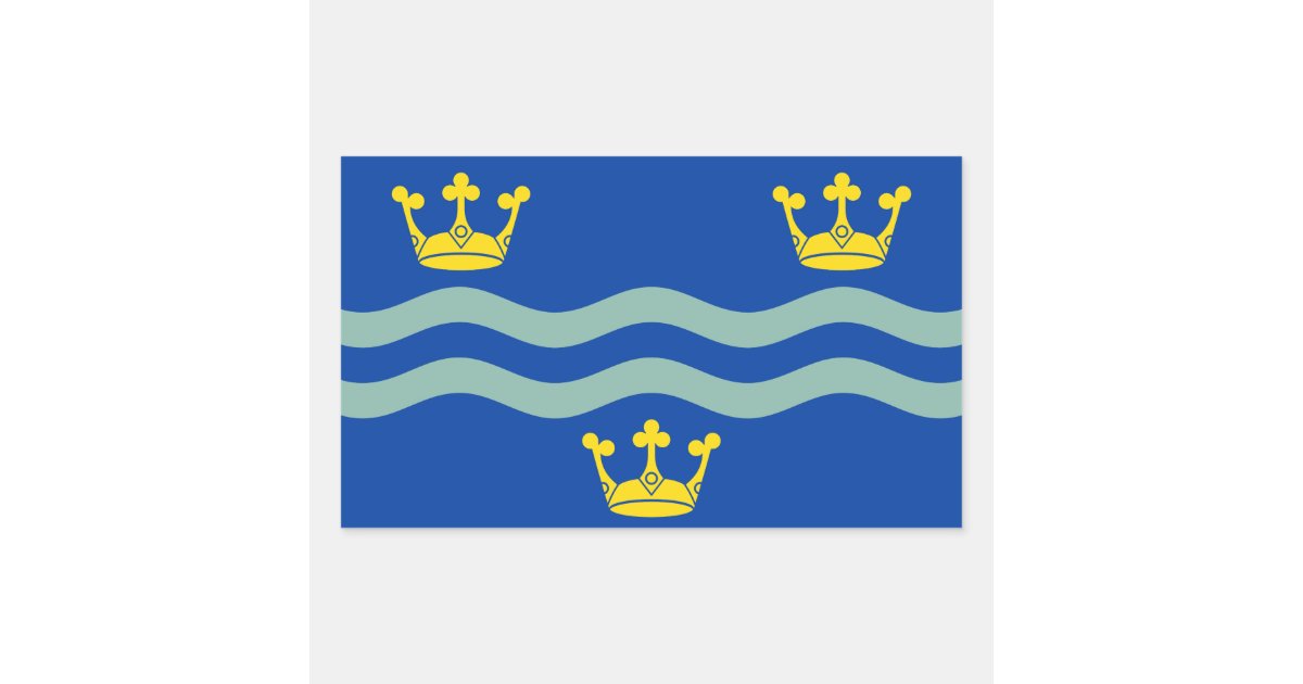 Flag of Cambridgeshire Rectangular Sticker | Zazzle