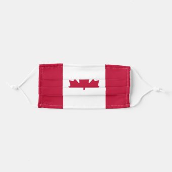 Flag of Canada Adult Cloth Face Mask | Zazzle