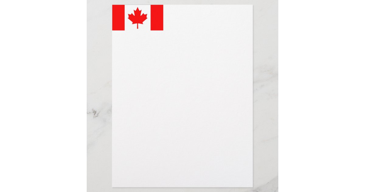 Flag of Canada Letterhead | Zazzle