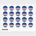 Flag of Cape Verde Classic Round Sticker | Zazzle