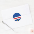 Flag of Cape Verde Classic Round Sticker | Zazzle