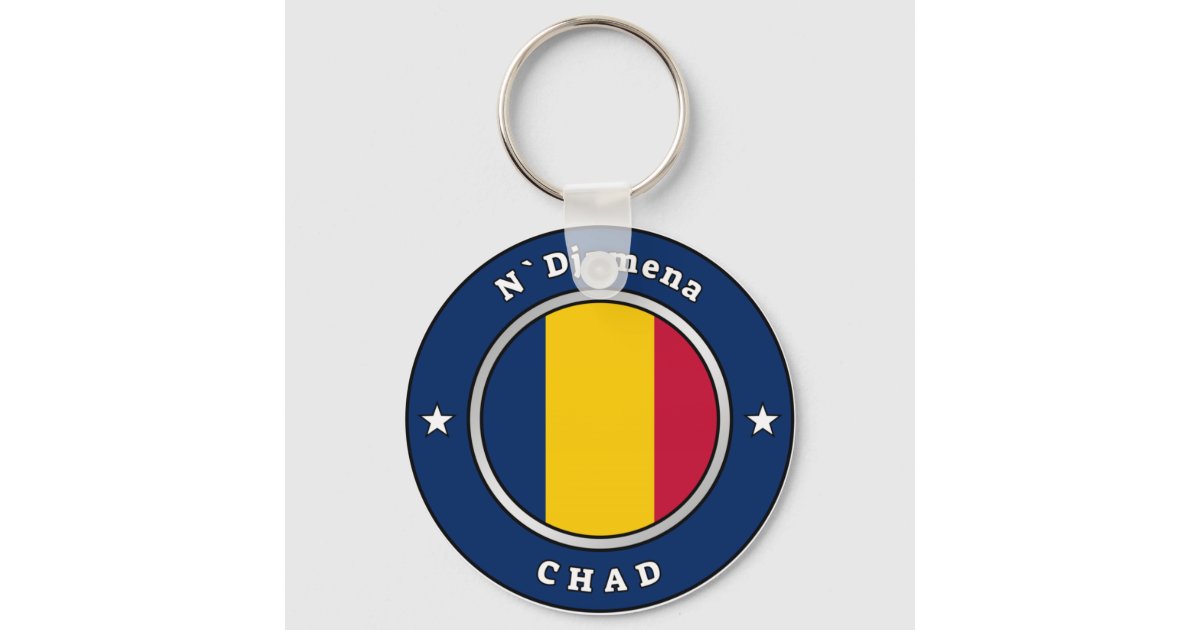 Flag Of Chad Keychain | Zazzle