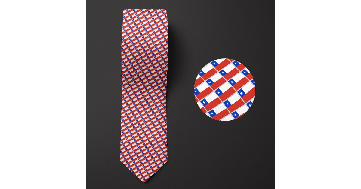 Flag of Chile Pattern Neck Tie | Zazzle