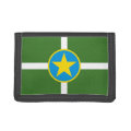 Flag of city of Jackson, Mississippi Trifold Walle Trifold Wallet | Zazzle