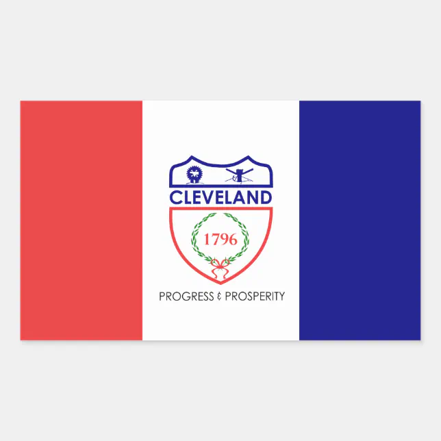 Flag of Cleveland, Ohio Rectangular Sticker | Zazzle