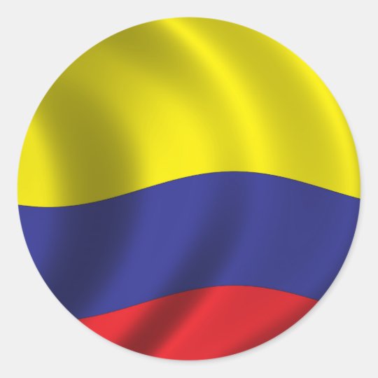 Flag of Colombia Classic Round Sticker | Zazzle.com
