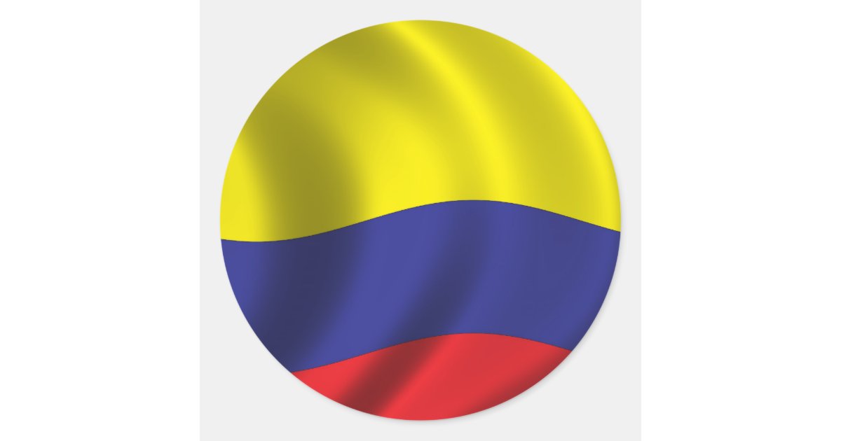 Flag of Colombia Classic Round Sticker | Zazzle