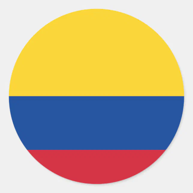 Flag of Colombia Classic Round Sticker | Zazzle