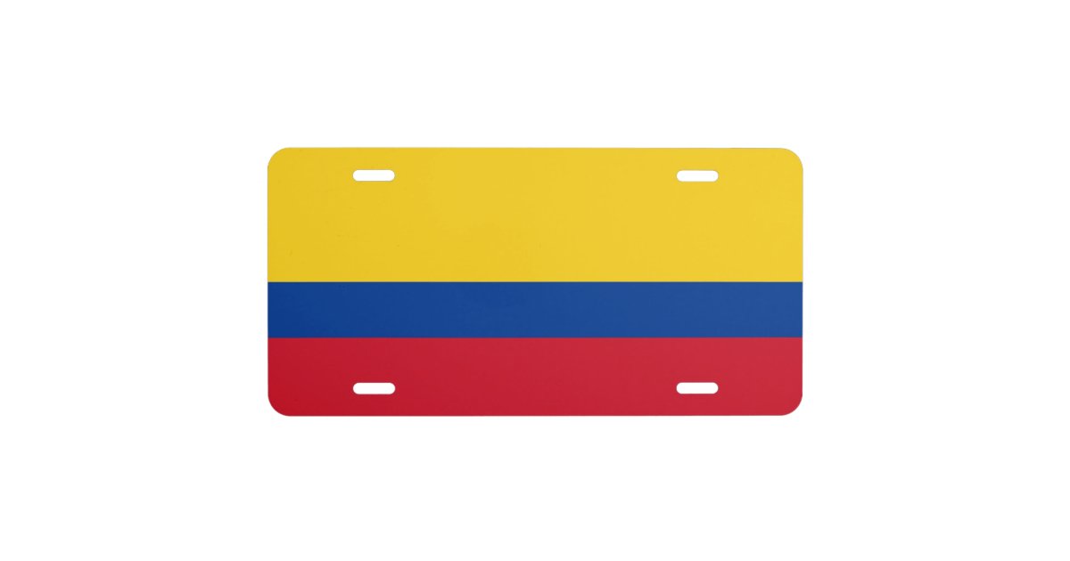 Flag of Colombia License Plate | Zazzle