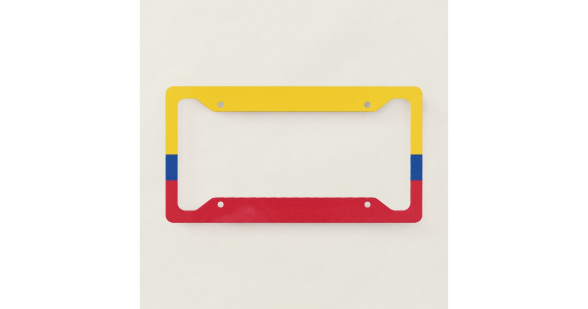 Flag of Colombia License Plate Frame | Zazzle