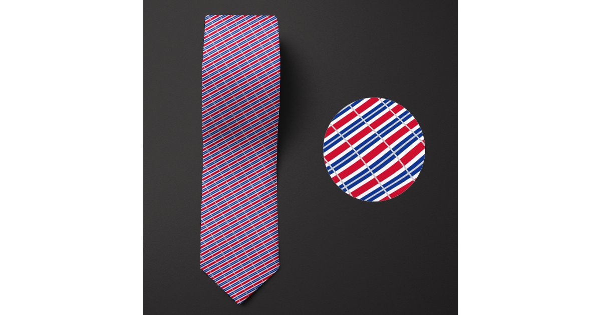 Flag of Costa Rica Pattern Neck Tie | Zazzle