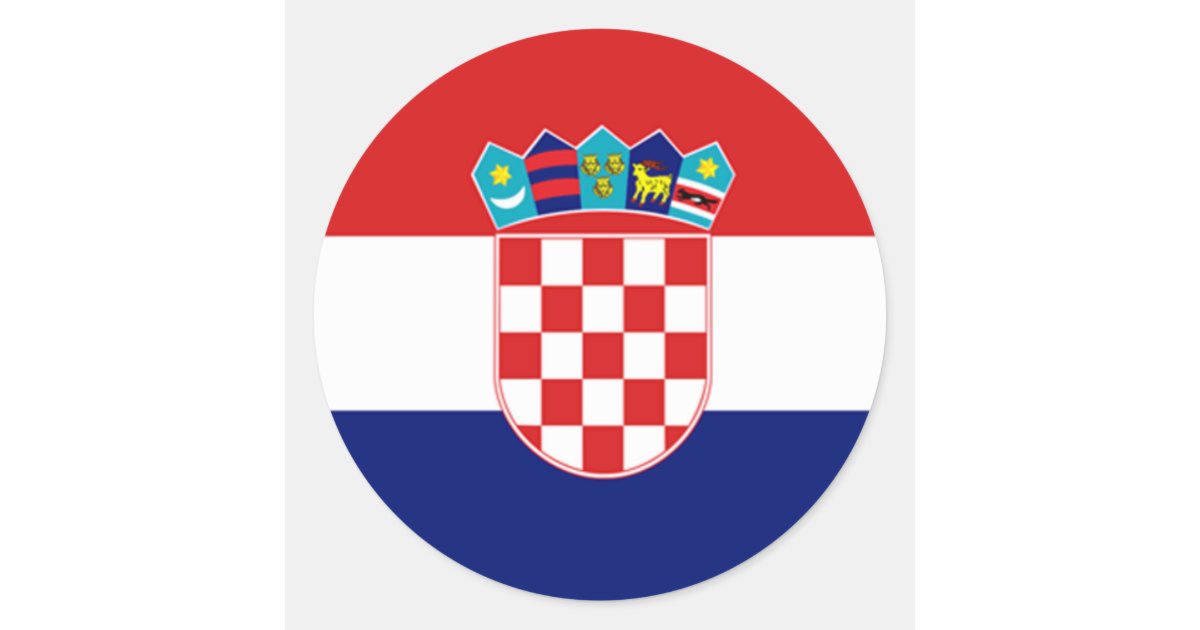 Flag of Croatia Classic Round Sticker | Zazzle