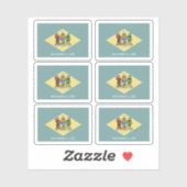Flag of Delaware, American state flag Sticker | Zazzle