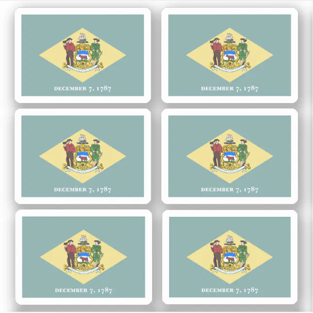 Flag of Delaware, American state flag Sticker | Zazzle