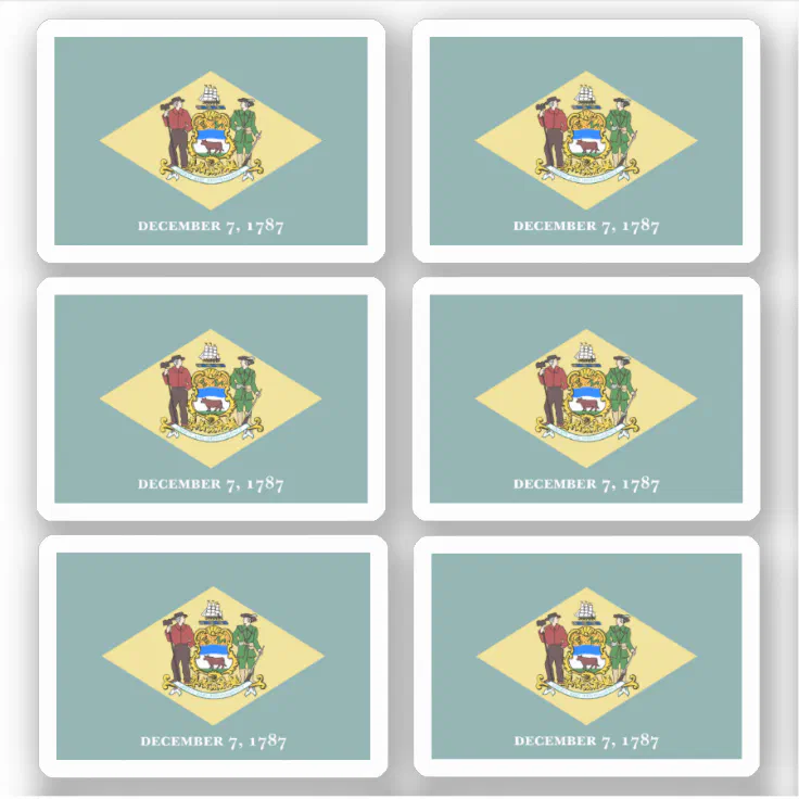 Flag of Delaware, American state flag Sticker | Zazzle