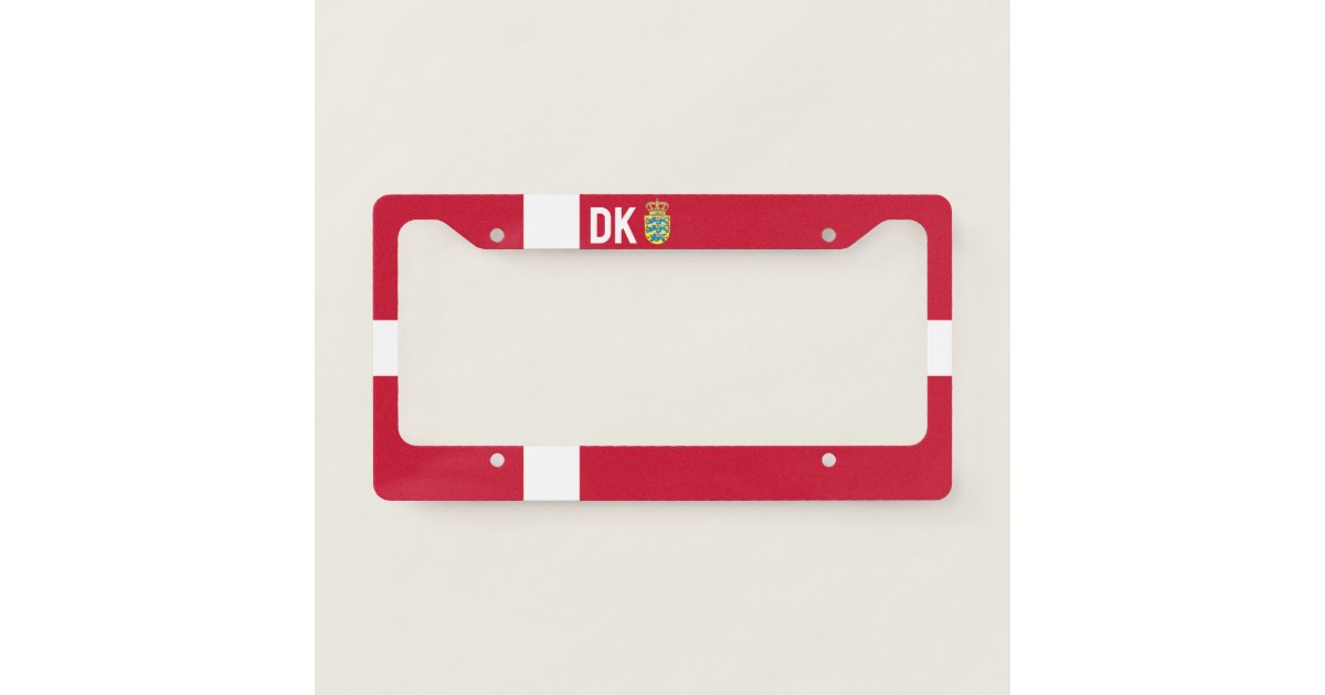 Flag of Denmark License Plate Frame | Zazzle
