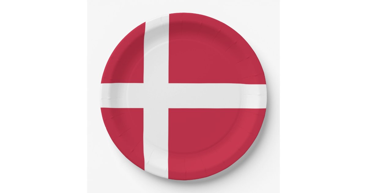 Flag of Denmark Paper Plates | Zazzle