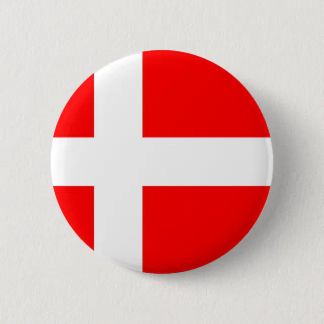 Flag of Denmark Pinback Button | Zazzle