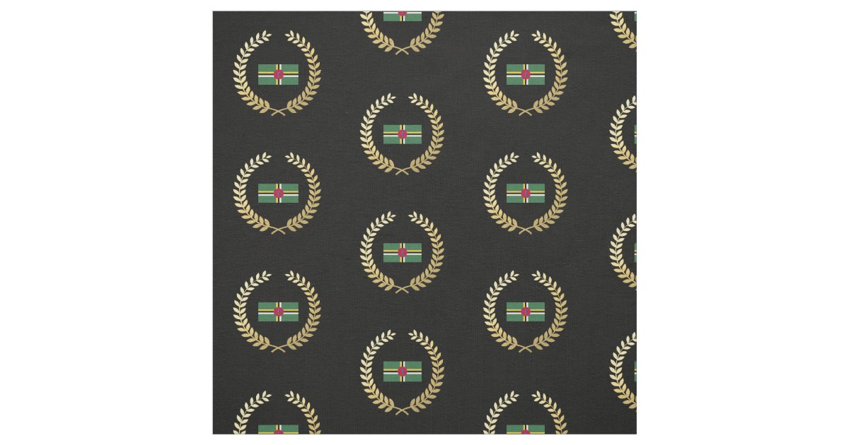 Flag of Dominica Fabric | Zazzle