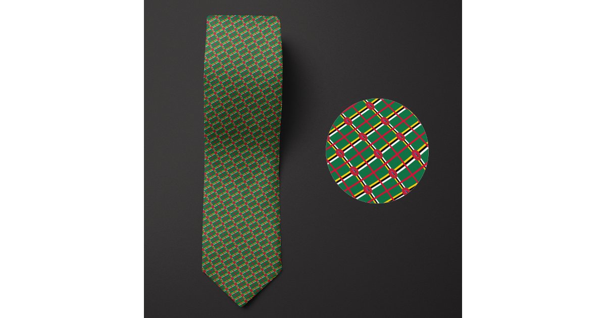 Flag of Dominica Pattern Neck Tie | Zazzle
