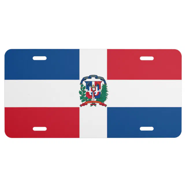 Flag of Dominican Republic License Plate | Zazzle