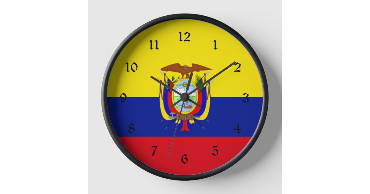 Flag of Ecuador Clock | Zazzle