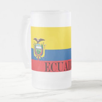 Flag of Ecuador Frosted Glass Beer Mug | Zazzle