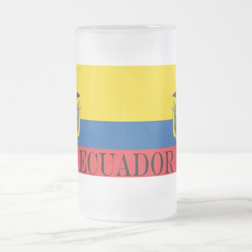 Flag of Ecuador Frosted Glass Beer Mug | Zazzle