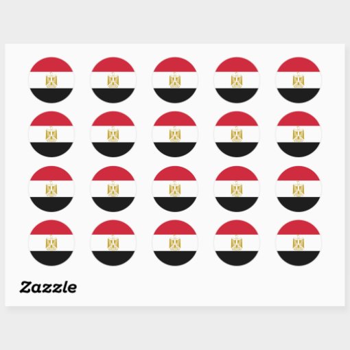 Flag of Egypt Classic Round Sticker | Zazzle