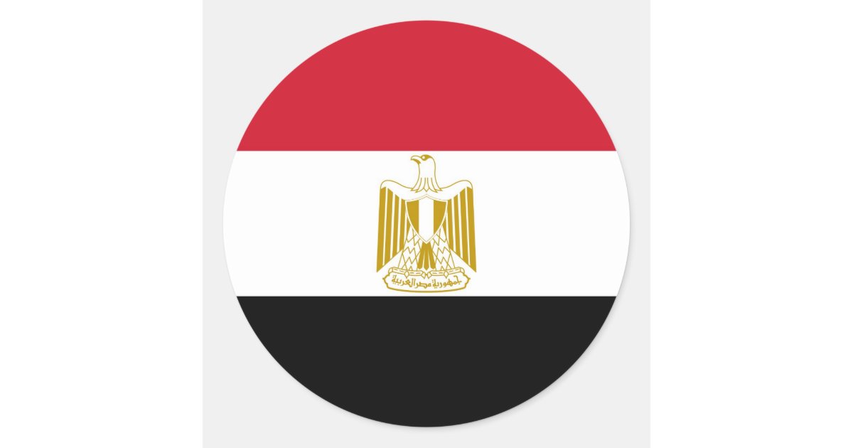 Flag of Egypt Classic Round Sticker | Zazzle