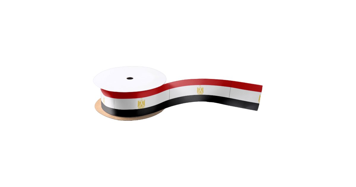 Flag of Egypt Satin Ribbon | Zazzle