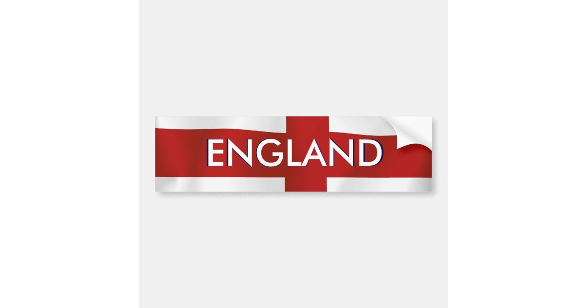 Flag Of England Bumper Sticker | Zazzle