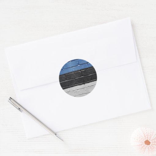 Flag of Estonia Classic Round Sticker | Zazzle