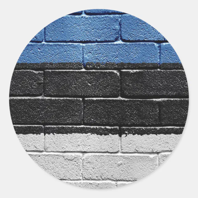 Flag of Estonia Classic Round Sticker | Zazzle