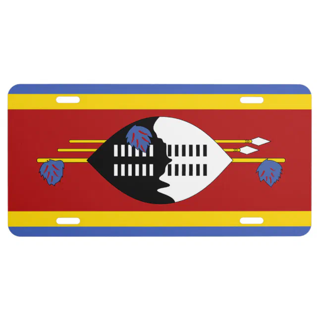 Flag of Eswatini License Plate | Zazzle