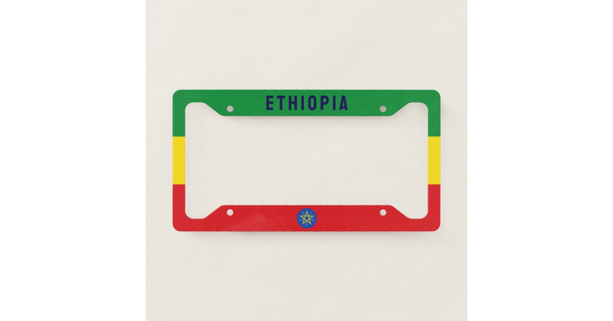 Flag of Ethiopia License Plate Frame | Zazzle