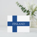 Flag of Finland Blue Cross Flag Postcard | Zazzle