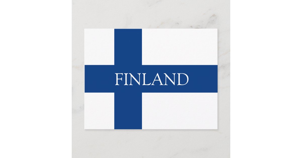 Flag of Finland Blue Cross Flag Postcard | Zazzle