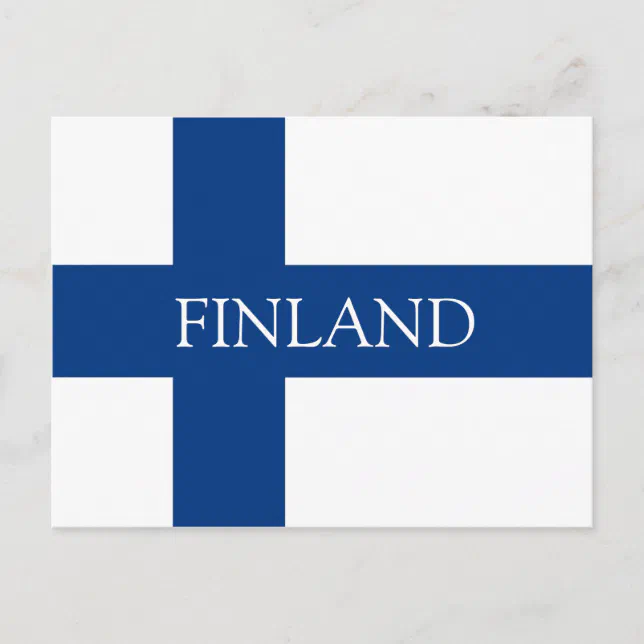 Flag of Finland Blue Cross Flag Postcard | Zazzle