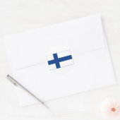Flag of Finland Blue Nordic Cross on White Sticker | Zazzle